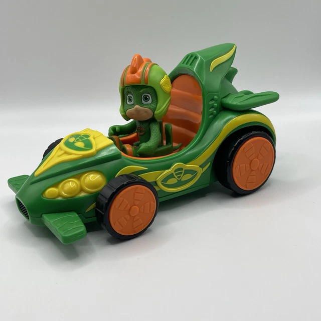 PJ MASKS POWER Racers Vehicle - Gekko Figure and Gekko Mobile Green ...