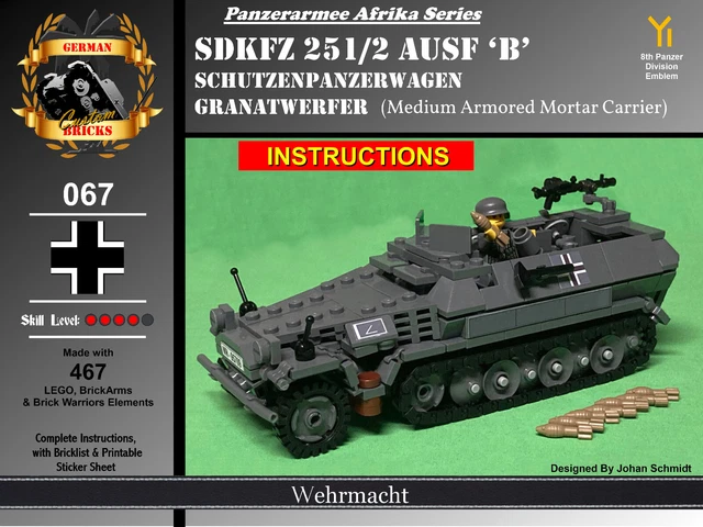 LEGO - GERMAN SdKfz 251/2 Mortar halftrack - Digital Instructions ...