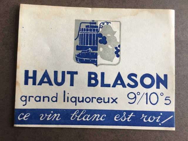 ETIQUETTE ANCIENNE / Old Label Haut Blason Neuve EUR 0,50 - PicClick FR