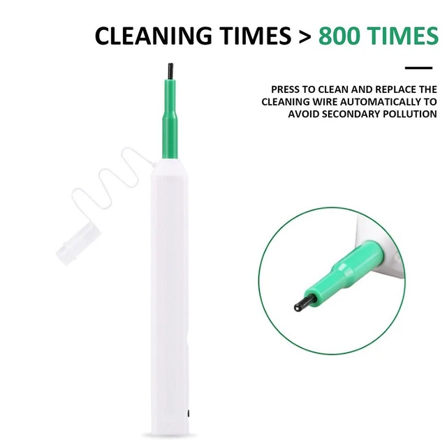 -CLICK FIBER OPTIC Cleaning Pen Optical Cleaner 2.5mm for SC ST FC ...