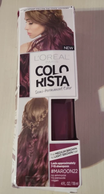Loreal Paris Colorista Semi Permanent Hair Color Dye 22 Maroon Red
