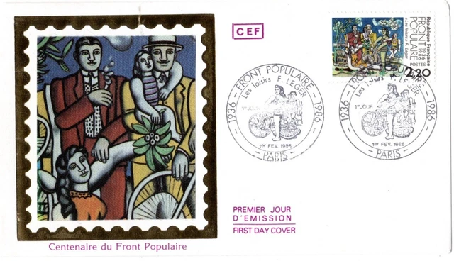 2394+ FDC ENVELOPPE 1er JOUR CENTENAIRE DU FRONT POPULAIRE EUR 2,00 - PicClick FR