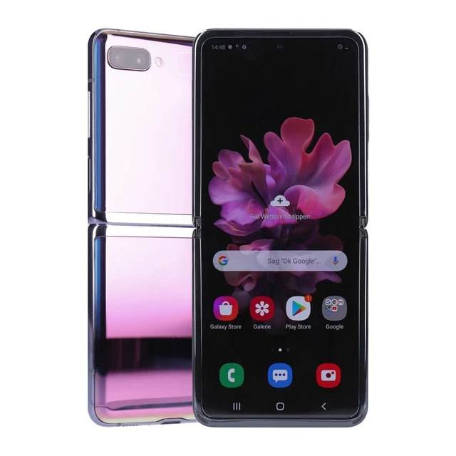 SAMSUNG GALAXY Z Flip F700F/DS 256GB Mirror Purple Android Smartphone ...
