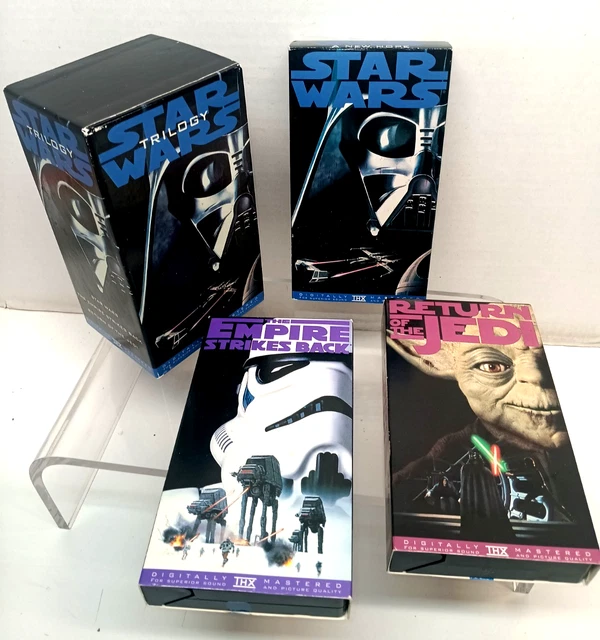 STAR WARS TRILOGY VHS Box Set 1995 THX Mastered Original Trilogy 3-Tape ...