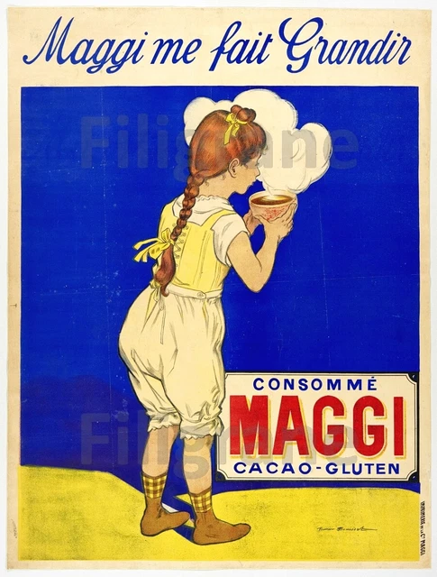 PUBLICITÉ MAGGI CACAO Rcba-POSTER HQ 50x70cm d'une AFFICHE VINTAGE EUR ... PUBLICITÉ MAGGI CACAO Rcba-POSTER HQ 50x70cm d'une AFFICHE VINTAGE EUR ...