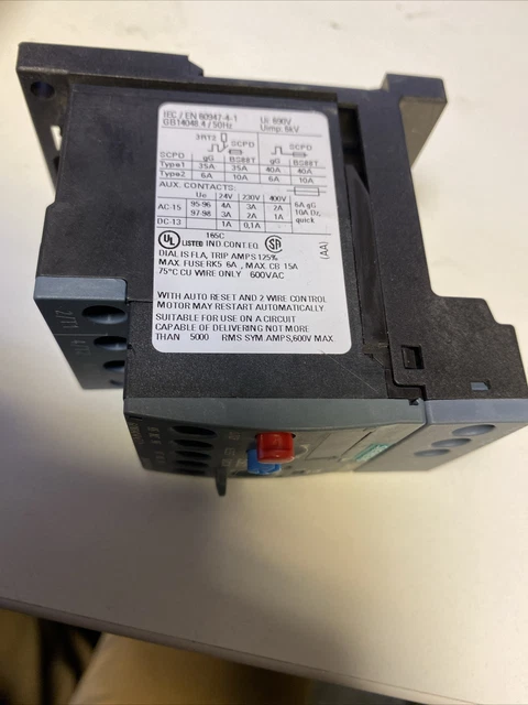 SIEMENS OVERLOAD RELAY 3RU2116-1BB1 Group S00 Class 10 3RU2116-1BB1 £42 ...