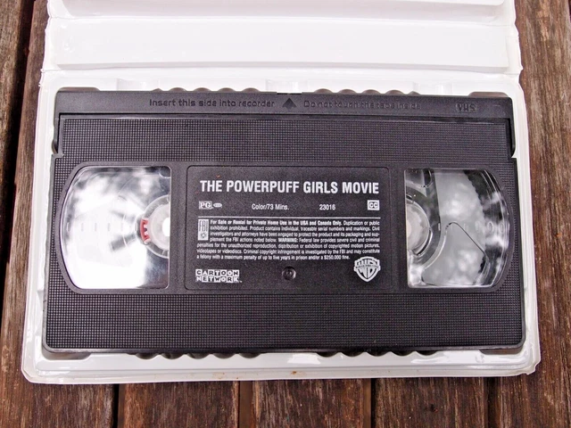 THE POWERPUFF GIRLS Movie VHS Vintage Cartoon Network 2002 Anime ...