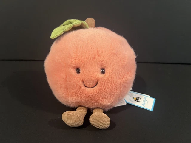 JELLYCAT AMUSEABLES PEACH - Small Plush Toy A6PEACH - Brand New with ...
