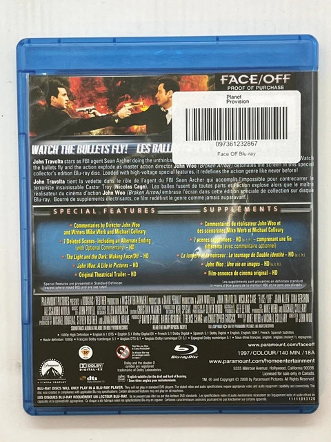 FACE/OFF - BLU-RAY bilingual - John Travolta, Nicolas Cage £6.49 - PicClick UK
