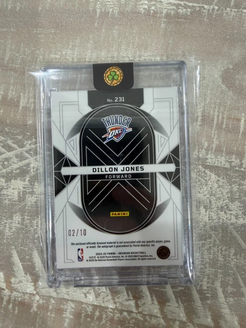 2024-25 PANINI OBSIDIAN DILLON JONES Molten Mojo Rookie Patch Autograph ...