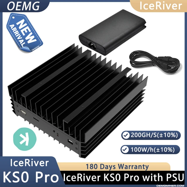 NEW ICERIVER KS0 Pro KAS Miner 200G 100W Kaspa with PSU & Cord Ready ...