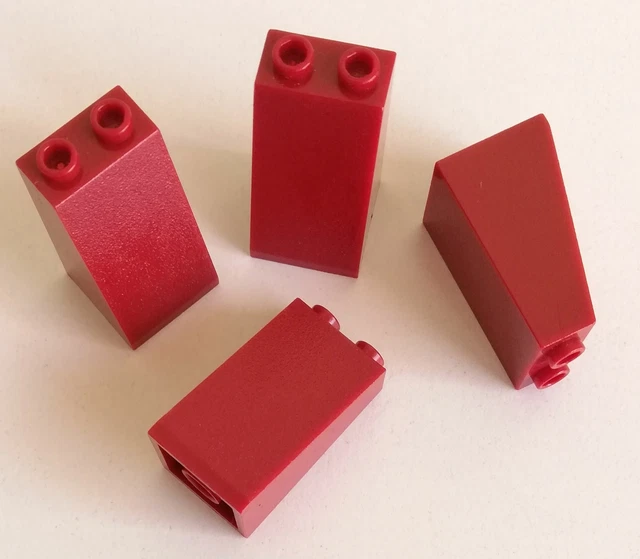 LEGO 4X BRICK Pillar Tilted Column Slope 2x2x3 DARK RED 3684 Lot £1.46 ...