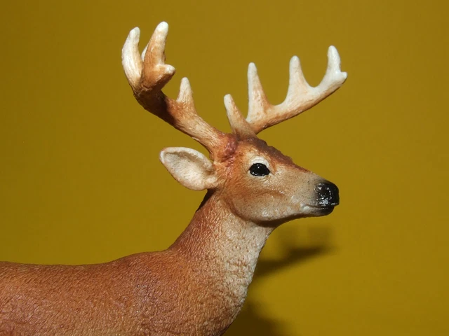 6) SCHLEICH WILD Forest Animal - Wild Tailed Buck White Tailed Deer ...