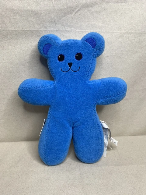 IKEA UNICEF BLUE Ps Brum Teddy Bear Plush Toy 13" Bendy Bendable Posing ...