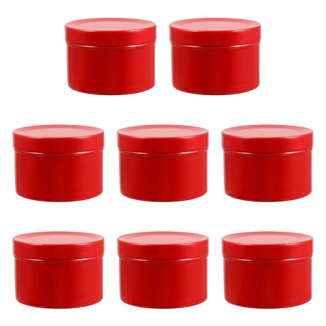 8 PCS BOÎTE Ronde En Aluminium Boites Stockage Conteneurs Pour L ...