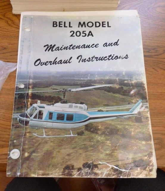 1968 BELL HELICOPTER Model 205A Maintenance & Overhaul Instructions ...