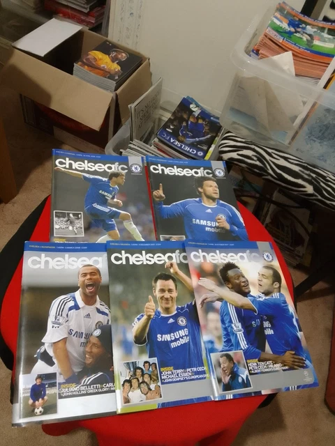 CHELSEA 2007/2008 X 5 Champions League Home Programmes Inc Semi Final ...