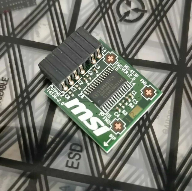 MSI TPM 2.0 Trusted Platform Module MS-4136 14-1pin Windows 11 $77.00 ...