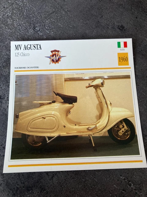 CARTE FICHE MOTO collection ATLAS MV AGUSTA 125 CHICCO EUR 2,50 ...