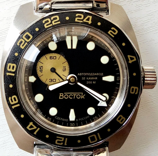 VOSTOK AMFIBIA GMT 17098B/Vostok Amphibia Gmt 17098B EUR 189,00 ...