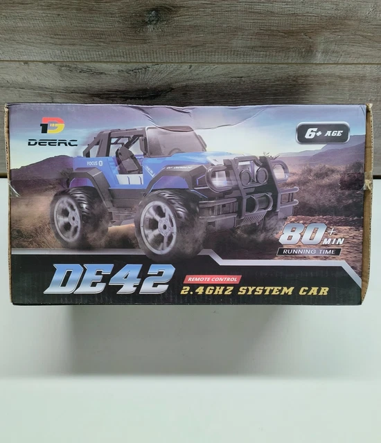 DEERC REMOTE CONTROL Jeep RC Racing Cars 1:18 Scale 80 Min Play 2.4Ghz LED BNIB £24.99 - PicClick UK