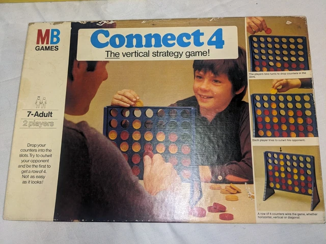VINTAGE MB GAMES “Connect 4” Original 1975 Edition - Retro Game ...