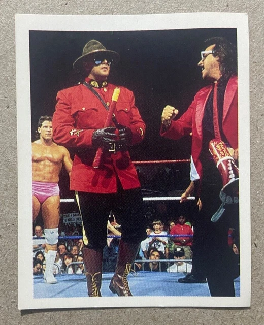 WWF WWE - The Mountie Merlin 1991 Wrestling Sticker 132 Album Blu WCW ...