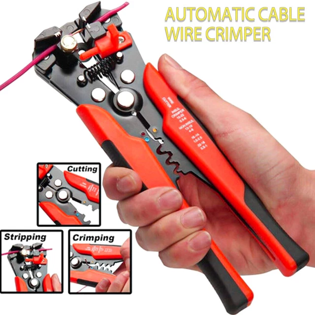 PROFESSIONAL AUTOMATIC WIRE Striper Cutter Stripper Crimper Pliers ...