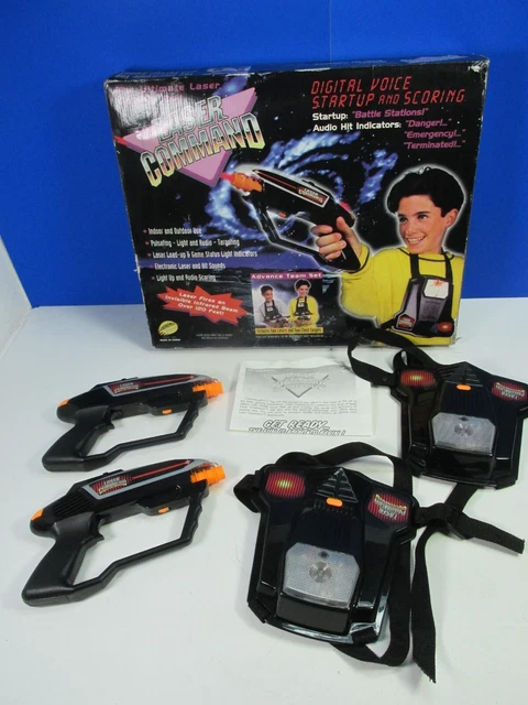 VINTAGE WORKING LASER COMMAND GAMING SET LAZER TAG retro 1990s ...