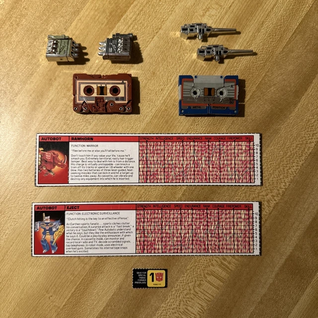 VINTAGE TRANSFORMERS G1 Original 2 Pack Cassettes/ Complete Ramhorn ...