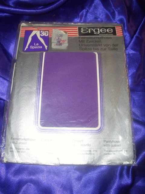 RAR VINTAGE RETRO ERGEE La Spezia unverstärkte Nylons Strumpfhose 36-38 ...