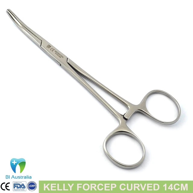FISHING HEMOSTATIC FORCEPS Kelly Locking Artery Clamp Needle Holder ...