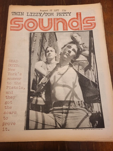 SOUNDS MUSIC PAPER-AUG 27th 1977-Dead Boys.Thin Lizzy,Pistols,Punk ...