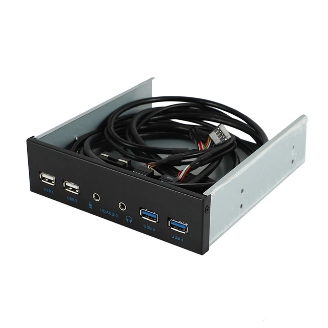 5.25 INCH DESKTOP Pc Case Internal Front Panel Usb Hub 2 Ports Usb 3.0 ...
