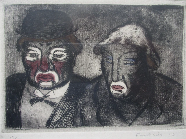 LISTED FRENCH ARTIST Jean Fautrier Etching Aquatint Limited Edition 12/ ...