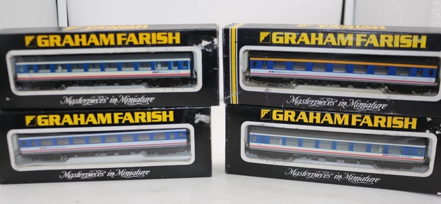 4 GRAHAM FARISH Mk2 N Scale Coaches - Network South East - 3x 808 & 818 ...