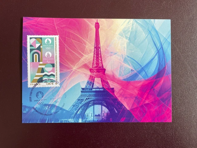CARTE JEUX OLYMPIQUES 2024 Tour Eiffel TIMBRE FRANCE NEUF LUXE EUR 22,00 - PicClick FR
