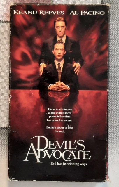 VHS VIDEO - Devils Advocate - Ex Blockbuster Rental Sculpture Copyright ...