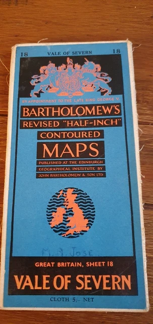 BARTHOLOMEW'S HALF-INCH MAP Sheet 18 - Vale of Severn D £1.39 - PicClick UK