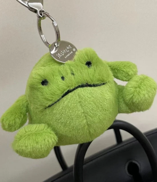 JELLYCAT RICKY RAIN Frog Bag Charm/ Keyring Keychain-Cute Accessory-New ...