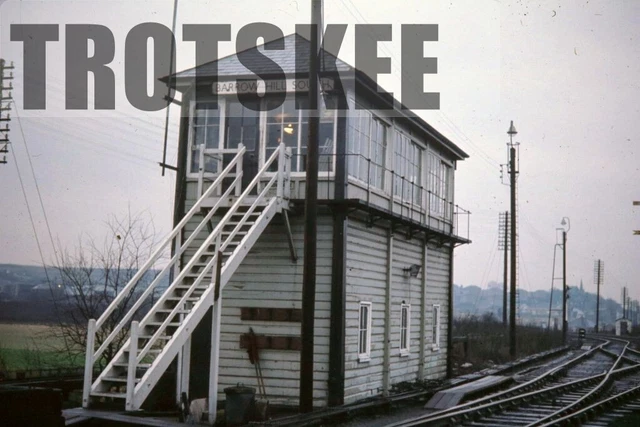35MM SLIDE BR British Railways Scene View Barrow Hill South Signal Box ...