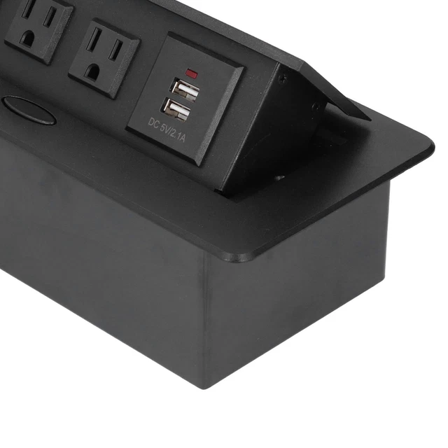 DESKTOP SOCKET EMBEDDED Power Outlet With Dual USB Port For Charging ...