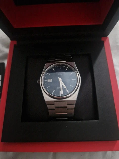 TISSOT PRX POWERMATIC 80 Automatic Watch Blue Waffle Dial, Steel, UK ...