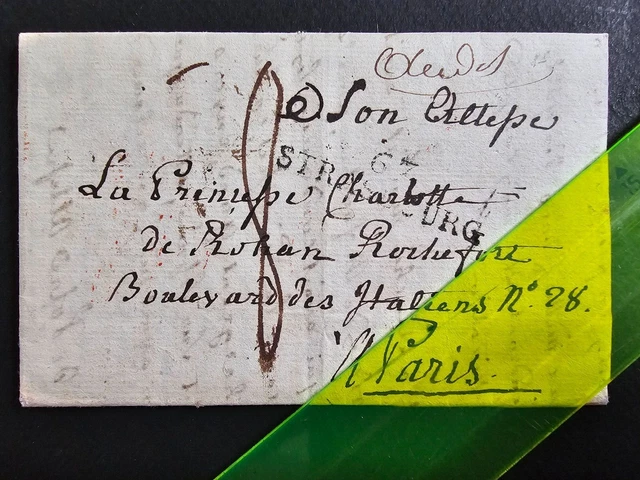 LETTRE ADRESSÉE À son altesse la princesse Charlotte de Rohan ...