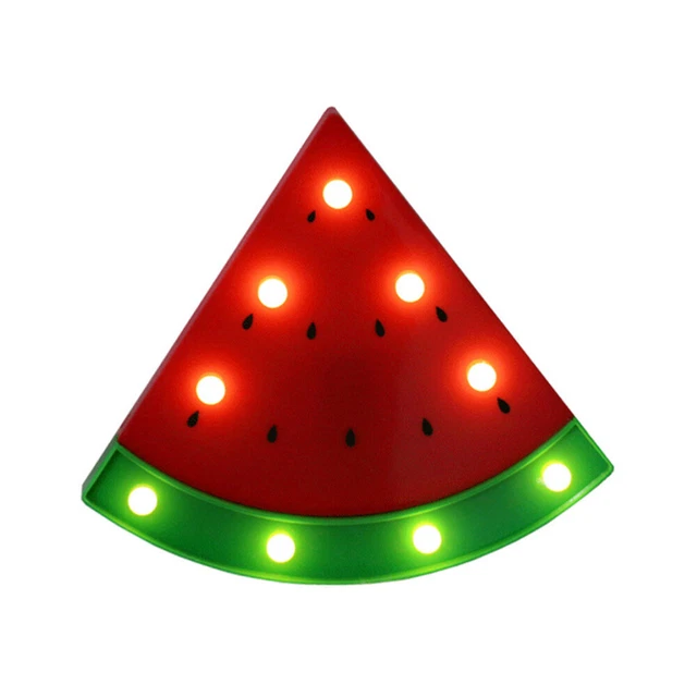 WATERMELON SHAPED TABLE Lamp Led Marquee Signs LED Watermelon Light £14 ...