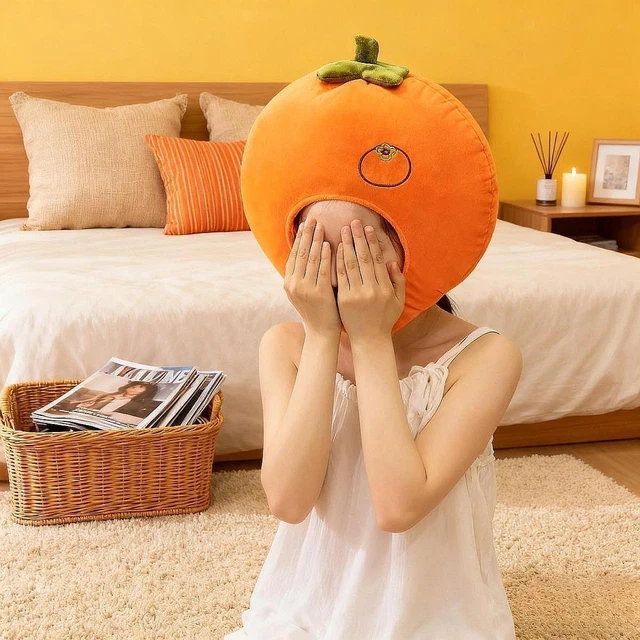 PERSIMMON PLUSH HAT Warm Dress up Hat for Holiday Carnival Cosplay ...