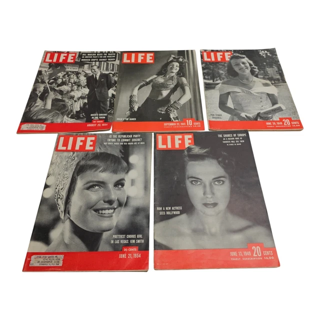 LIFE MAGAZINE LOT 15 Issues 1940s-1950s Vintage Advertising Covers ...