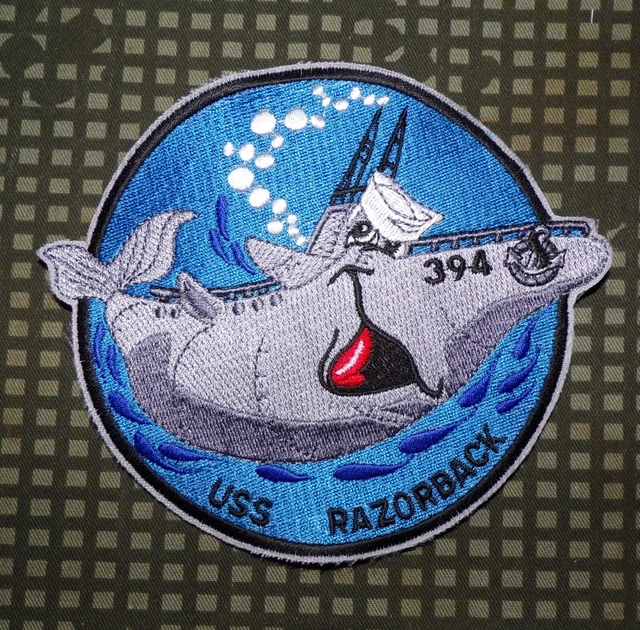 US NAVY USS Razorback SS 394 Submarine Embroidered Full Color Patch $8. ...