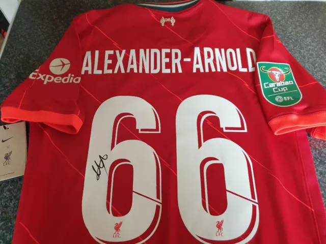 Trent Alexander Arnold Signed Liverpool 2021 22 Carabao Cup Final Shirt