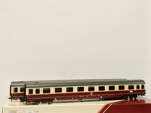 RIVAROSSI HR 4397 DB Set 2 Avmz Cars 1st Class In Red Rema Rheingold ...